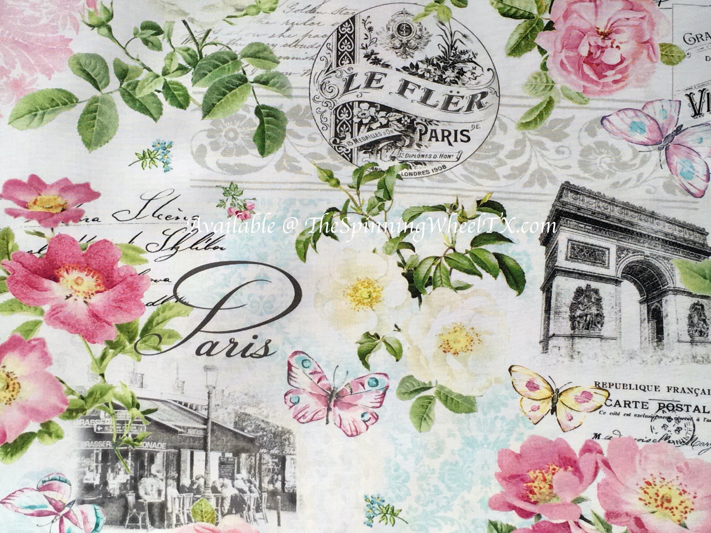 Paris Themed Fabric